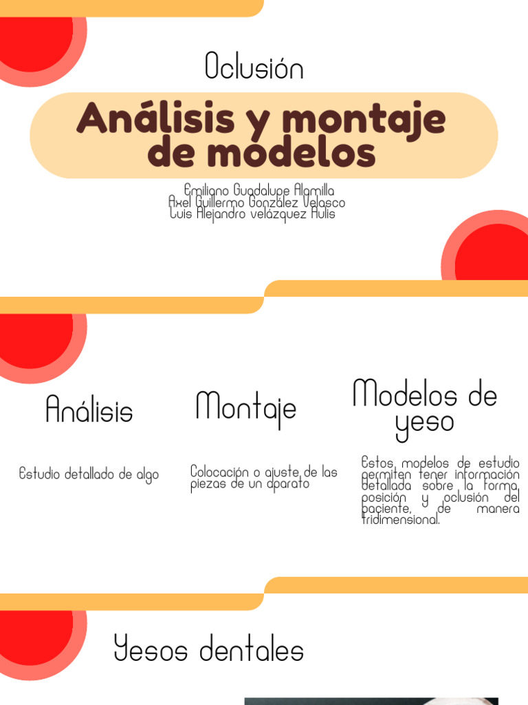 Análisis y Montaje de Modelos - Oclusión | PDF | Odontología | Ramas de ...