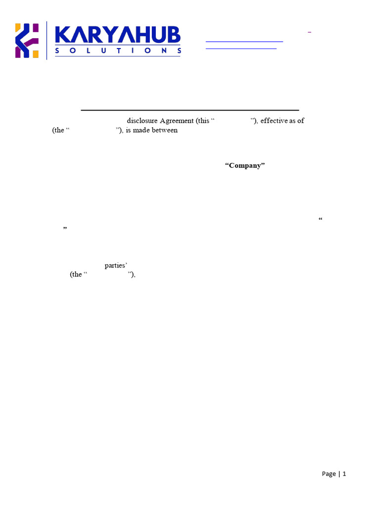 NDA Kaberi Mallick | PDF | Non Disclosure Agreement | Artificial Intelligence