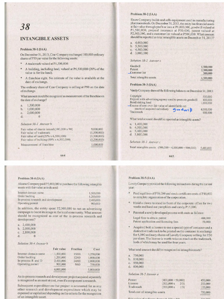 INTANGIBLES | PDF