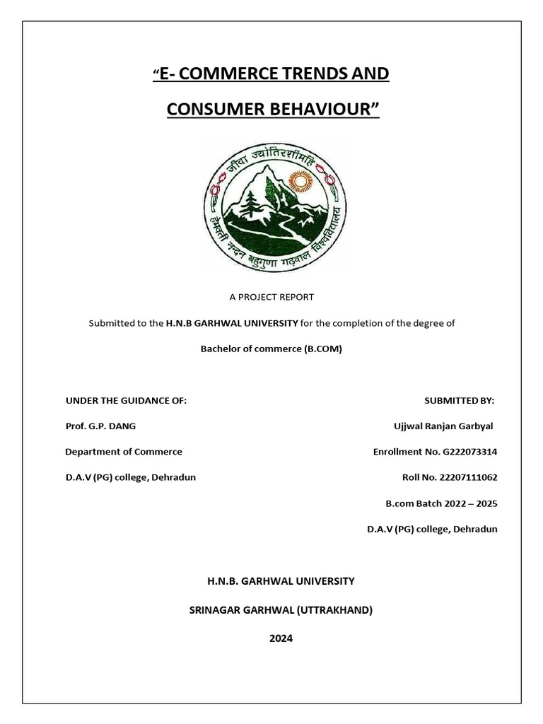 Ujjwal Assignment BCOM V Sem | PDF | Online Shopping