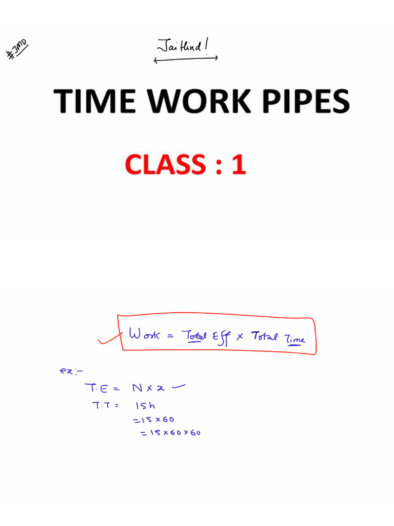 TIME WORK PIPES CLASS 1 17 FEB 230PM Httpcspacenetinverb | PDF