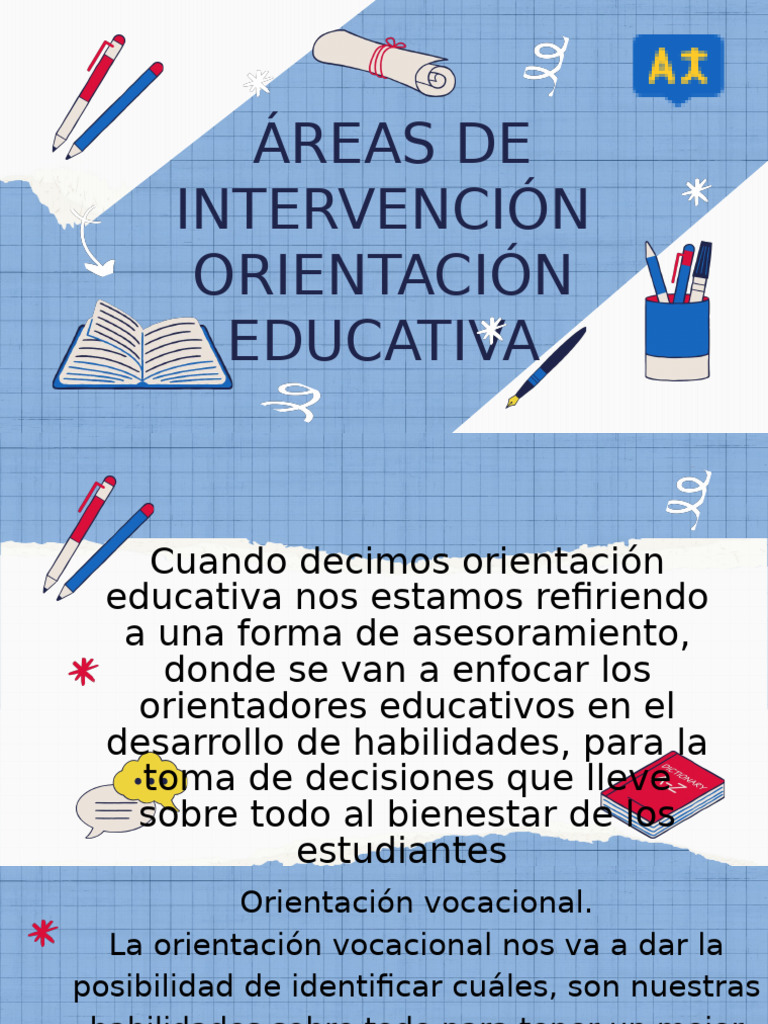 Orientación Educativa: Áreas Clave y Enfoques | PDF | Aprendizaje ...