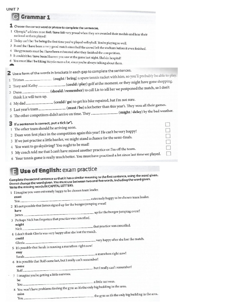 6th Adult WB UNITS 7, 8 AND 9 | PDF