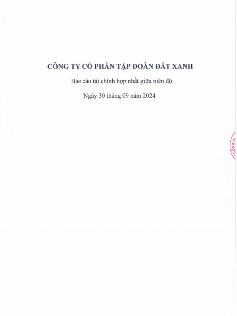 DXG - BCTC Hop Nhat Q3 - 2024 | PDF