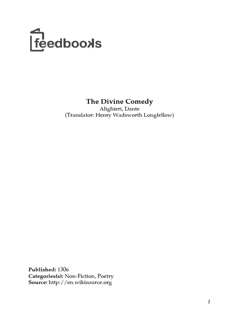 Divine Comedy Part 1 | PDF | Dante Alighieri | Divine Comedy