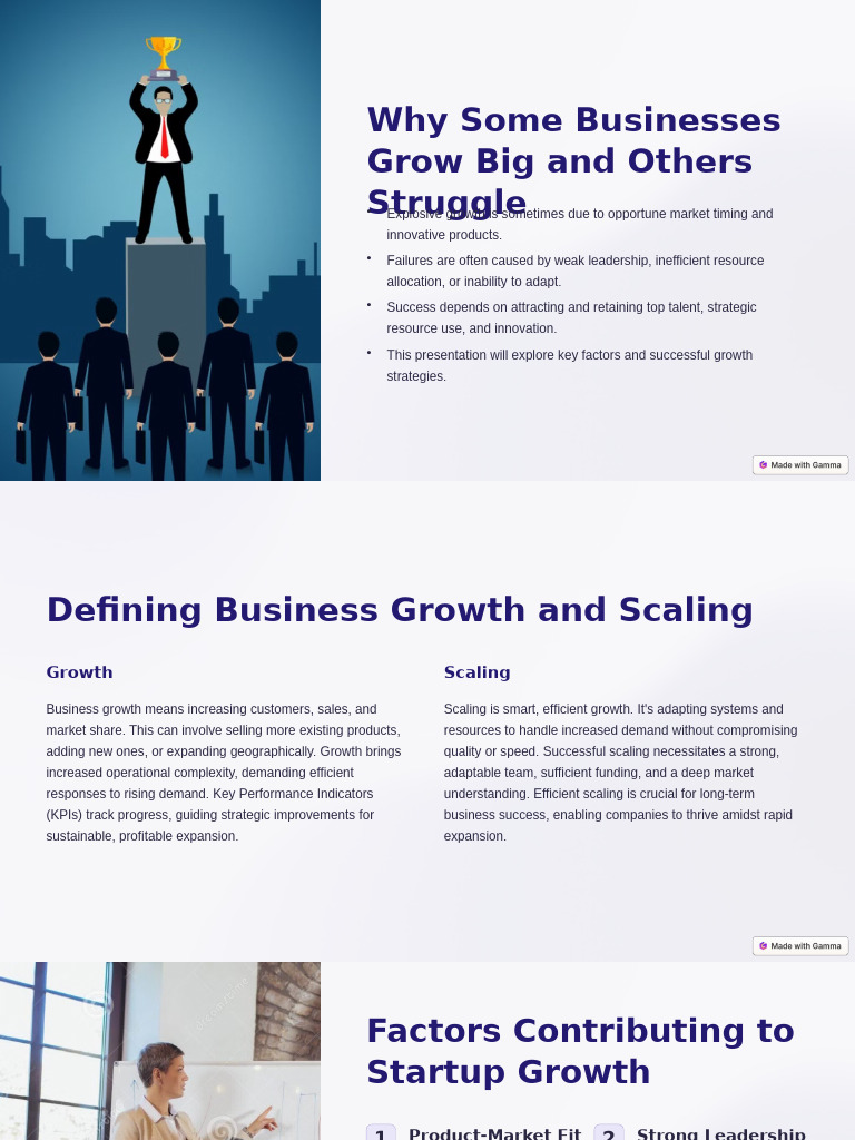 Why Some Businesses Grow Big and Others Struggle | PDF | Market ...