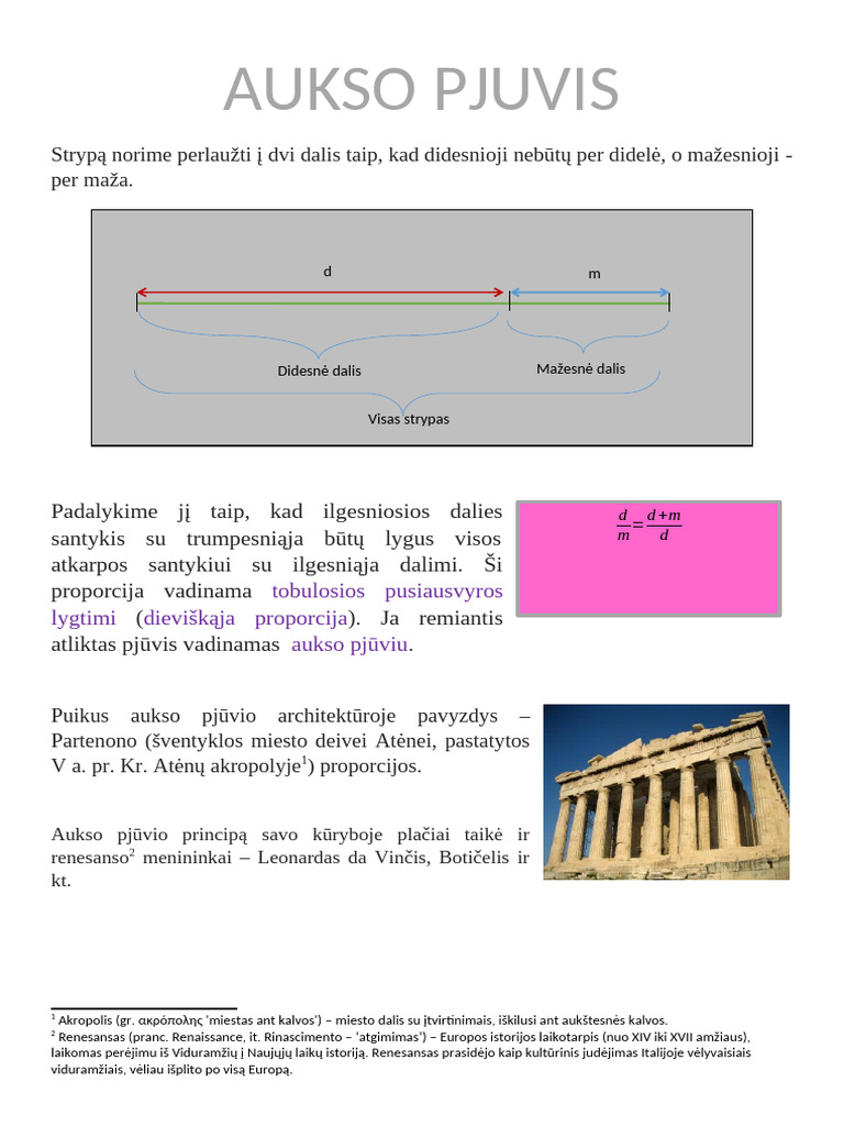Aukso Pjuvis: Tobulosios Pusiausvyros Lygtimi Dieviškąja Proporcija ...