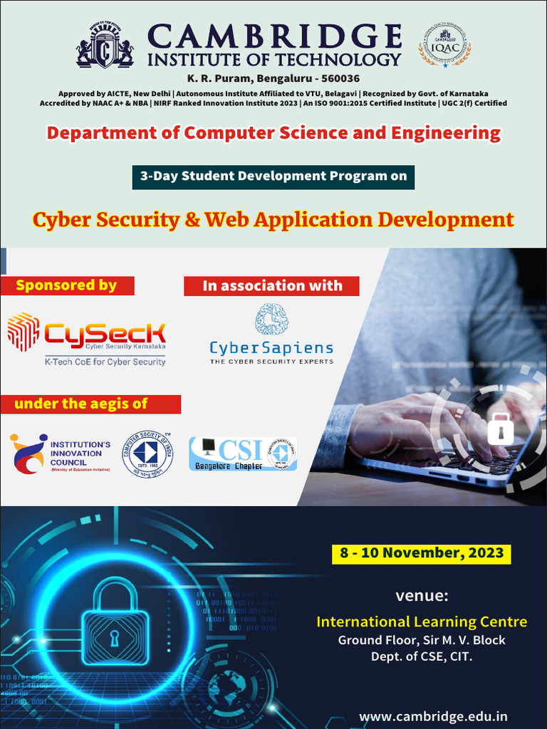 3-Day Web Security Program for Students | PDF