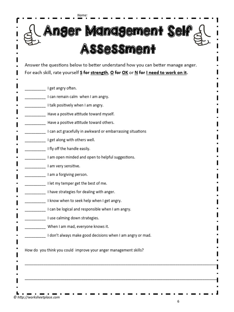 Anger-Management-Self-Assessment | PDF