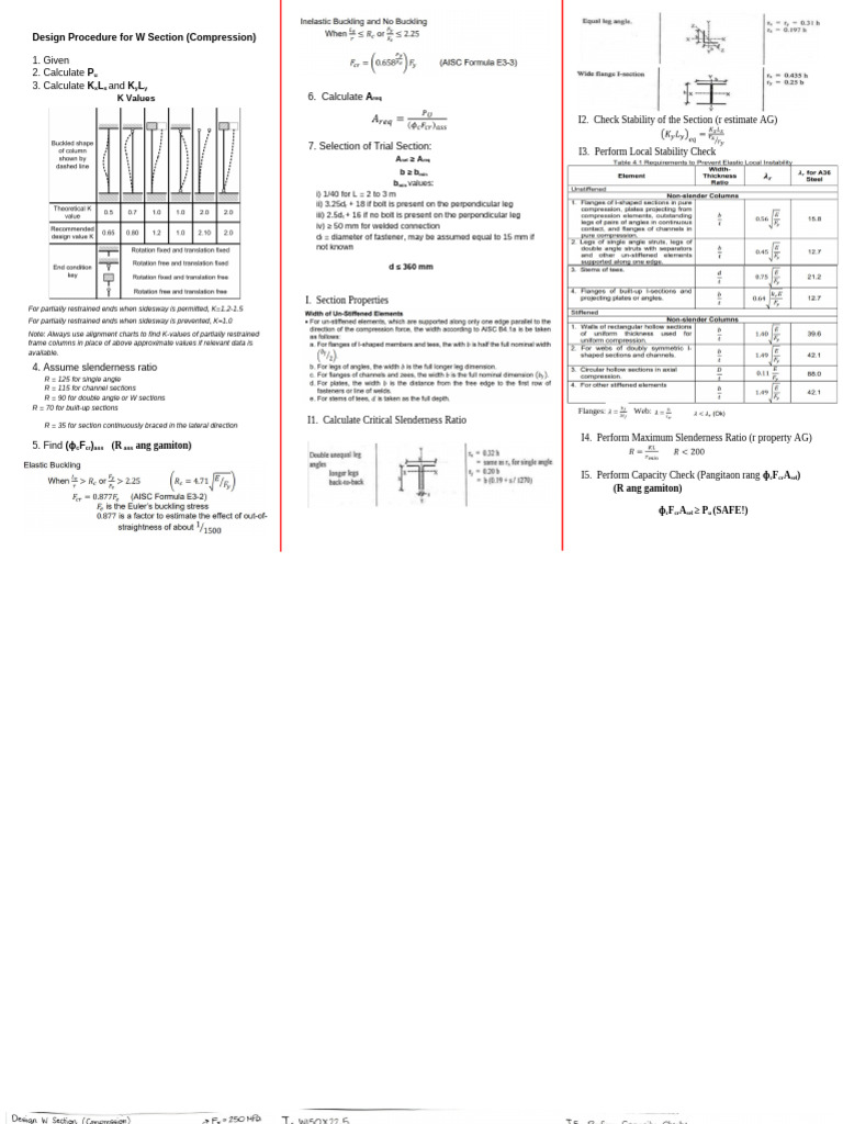 W Section Compression Design Guide | PDF