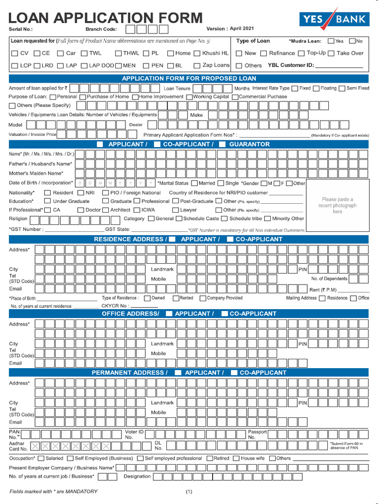 Loan Application Form All in One Jas Ne Correction ADD Change NEW 13 07 ...