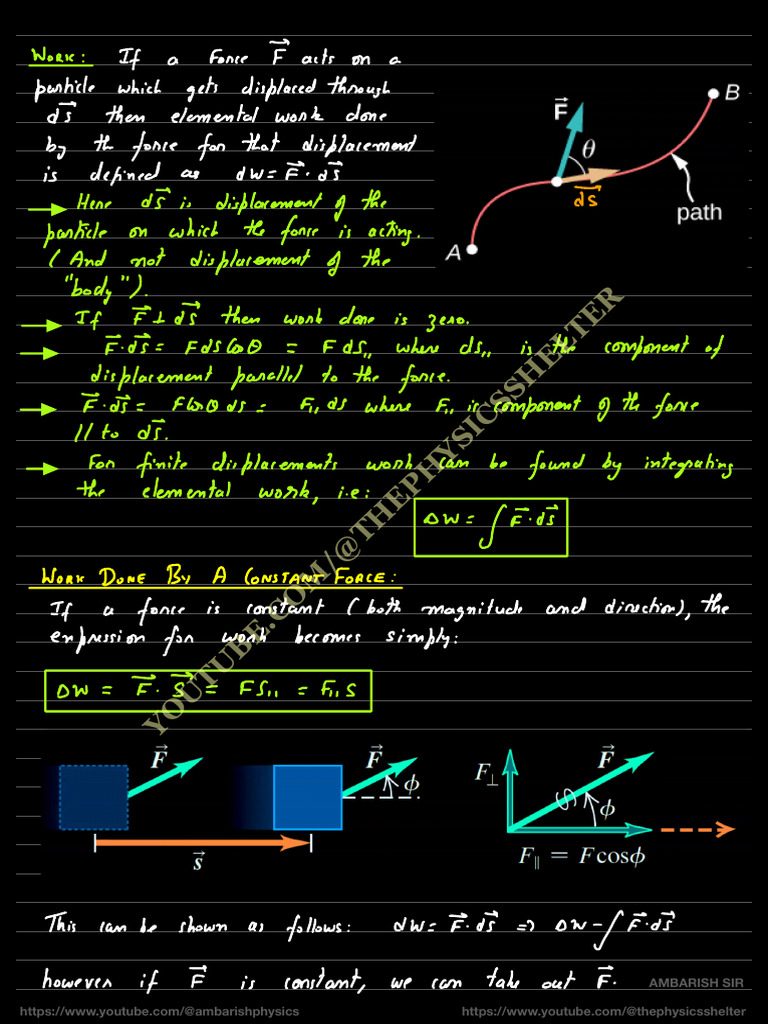 13 Work Power and Energy | PDF | Force | Tension (Physics)