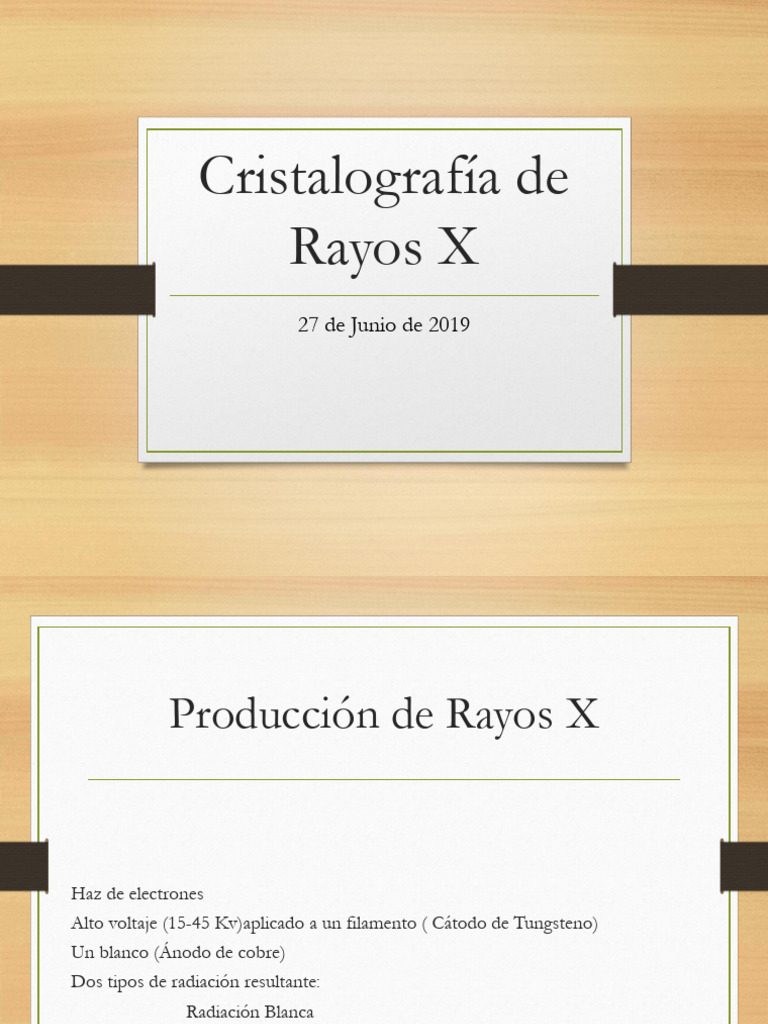 Cristalografía de Rayos X | PDF | Rayo X | Cristalografía de rayos X