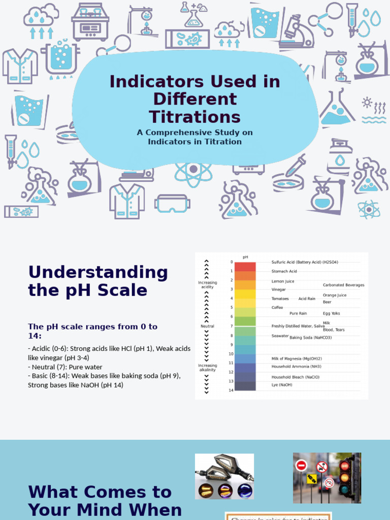 Blue Illustrated Laboratory Presentation | PDF | Titration | Chemistry