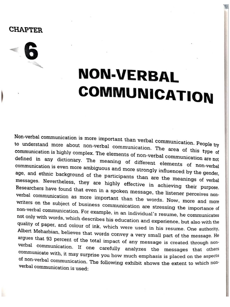 Unit 2-Non Verbal | PDF
