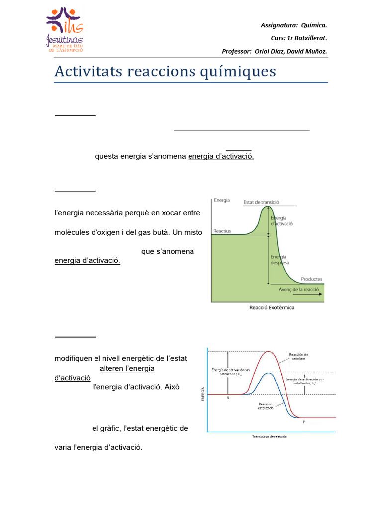 2-QUI1BATX. Activitats Tema 7 - 2023-2024-1 | PDF
