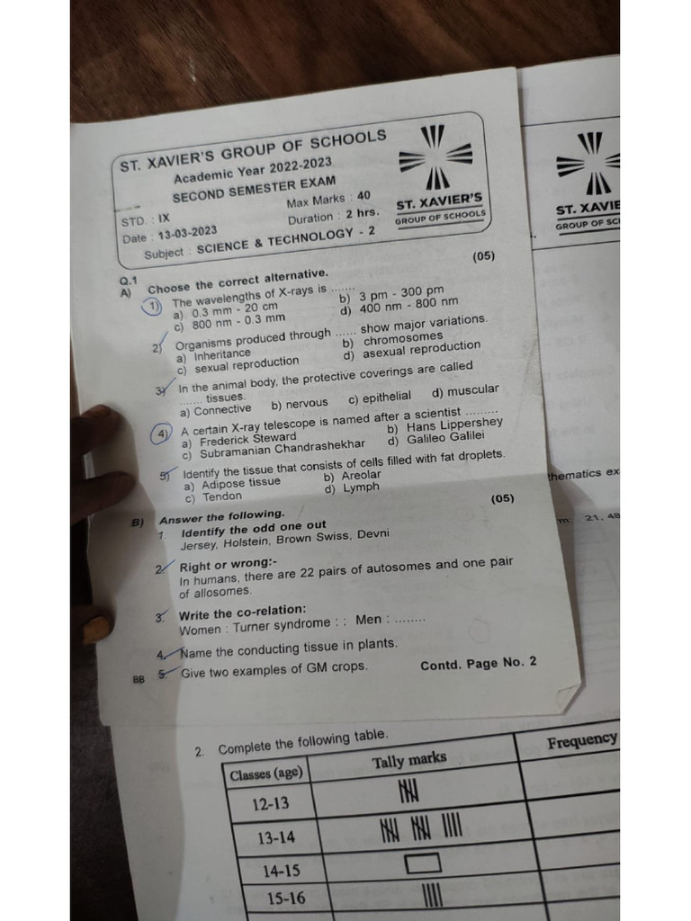 Sci 2 2023 Question Paper Set B by Ratnesh | PDF