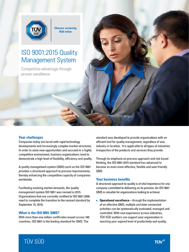 Tuv Sud Iso 9001 2015 Lowres | PDF | Audit | Quality Management System