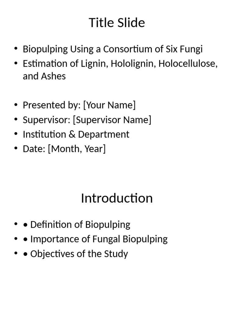 Biopulping Presentation | PDF