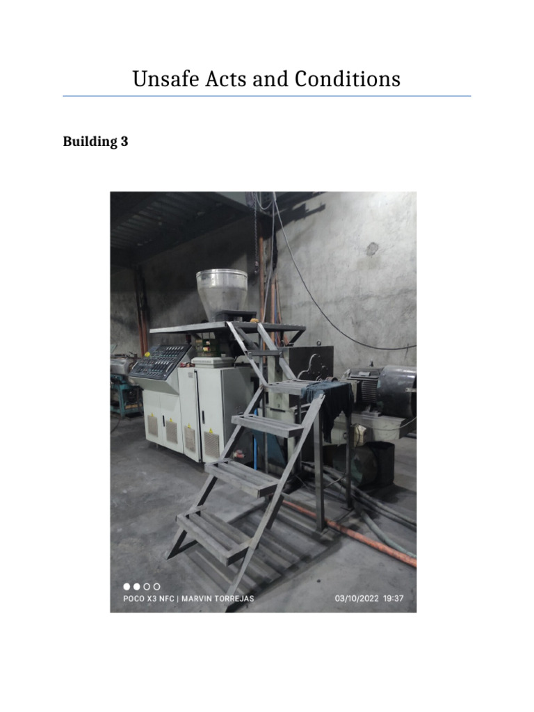Unsafe Acts and Conditions | PDF