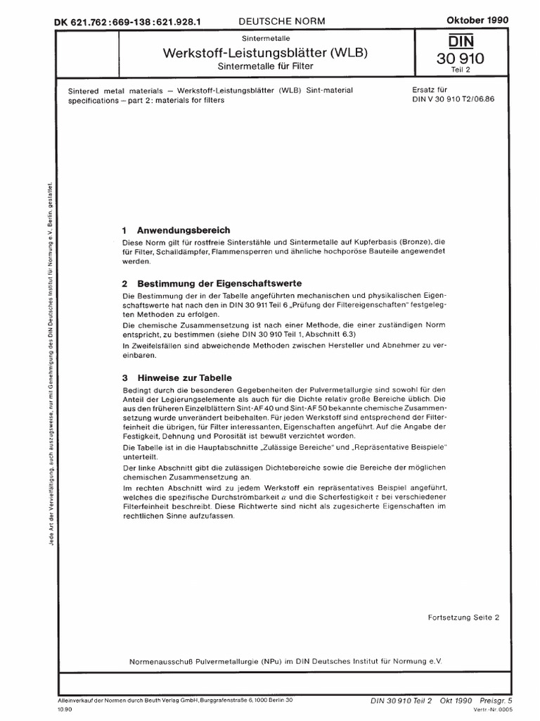 Din 30910-2 | PDF