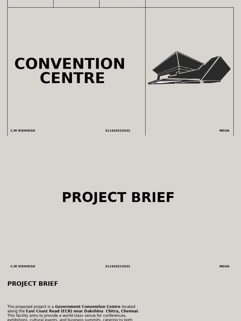 Chennai's New Government Convention Centre | PDF
