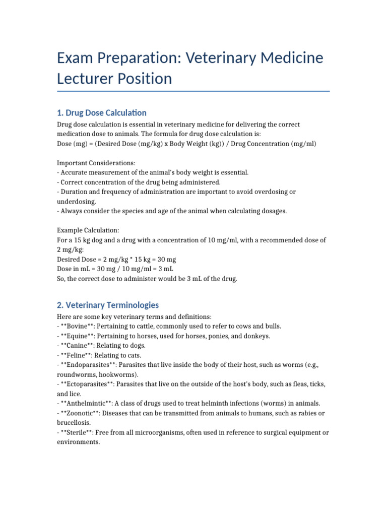 IEVF Form: Veterinary Exam Guide | PDF | Dose (Biochemistry) | Chemistry