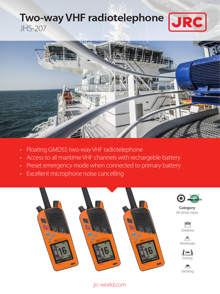 306-VHFprtGM JRC JHS-207 - Brochure 19-8-2020 | PDF | Battery Charger | Information And ...