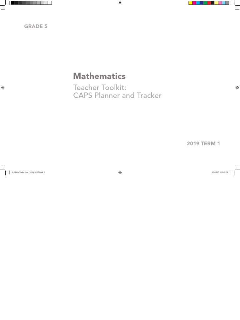 Grade 5 Maths CAPS Tracker 2019 | PDF | Multiplication | Worksheet