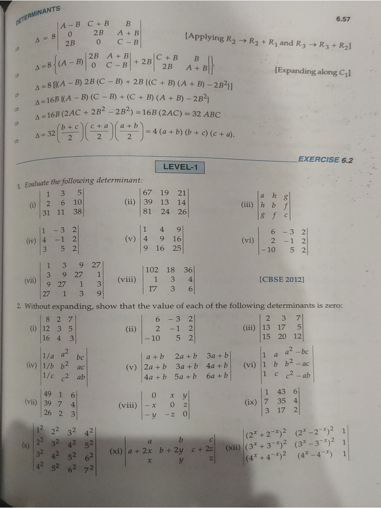 Determinant HW | PDF