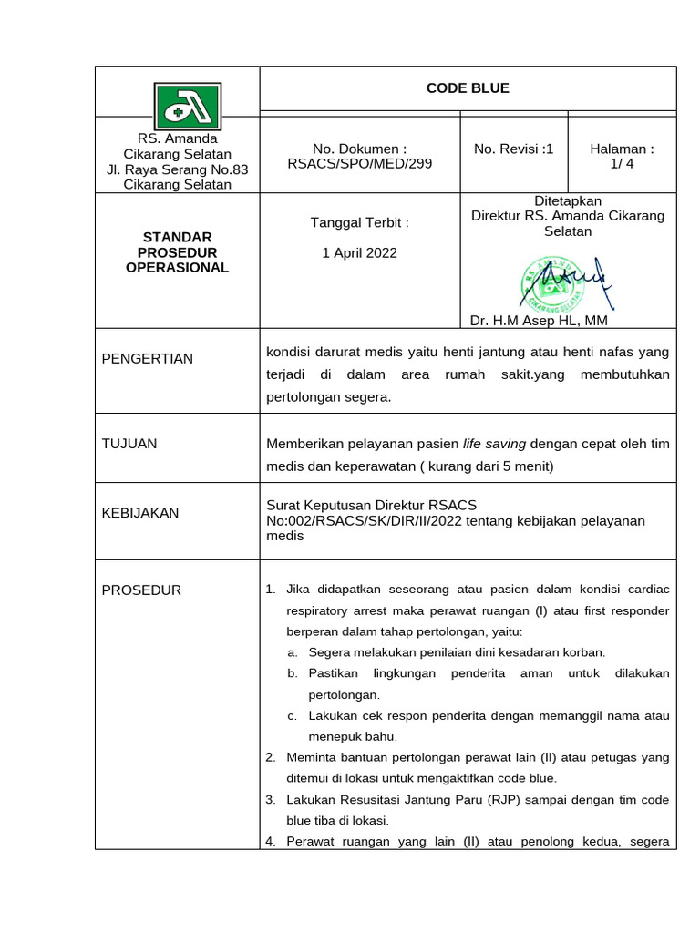 SPO CODE BLUE | PDF