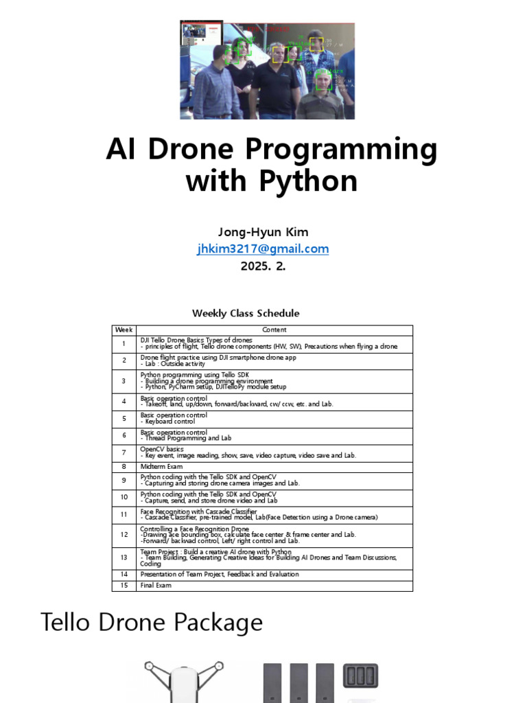 IoT AI드론프로그래밍 KRYGYZ 김종현 2025 | PDF | Python (Programming Language) | Unmanned Aerial Vehicle
