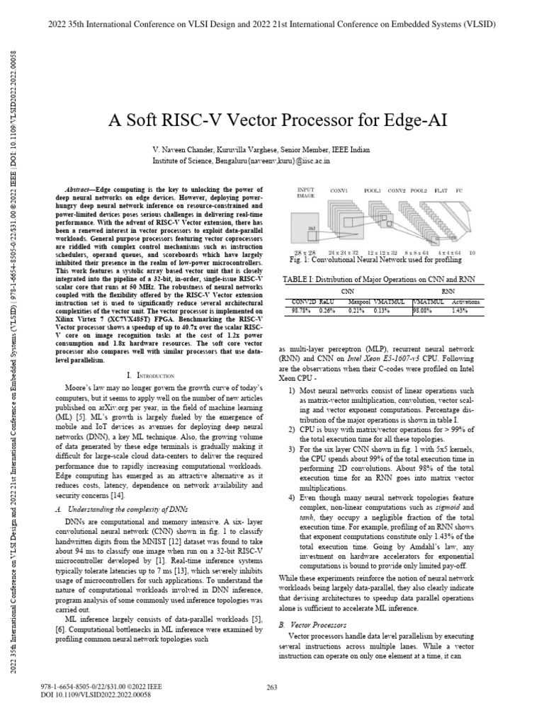 A Soft RISC-V Vector Processor For Edge-AI | PDF | Digital Electronics | Integrated Circuit
