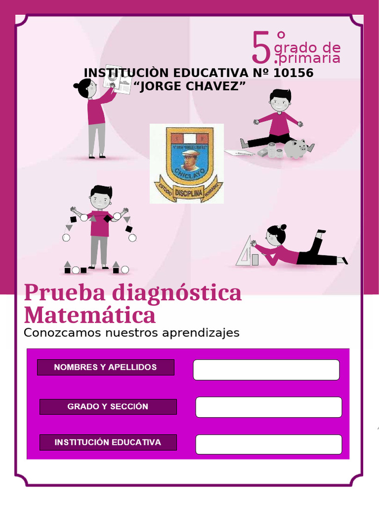 Prueba Diagnóstica Matemática 5° Grado | PDF