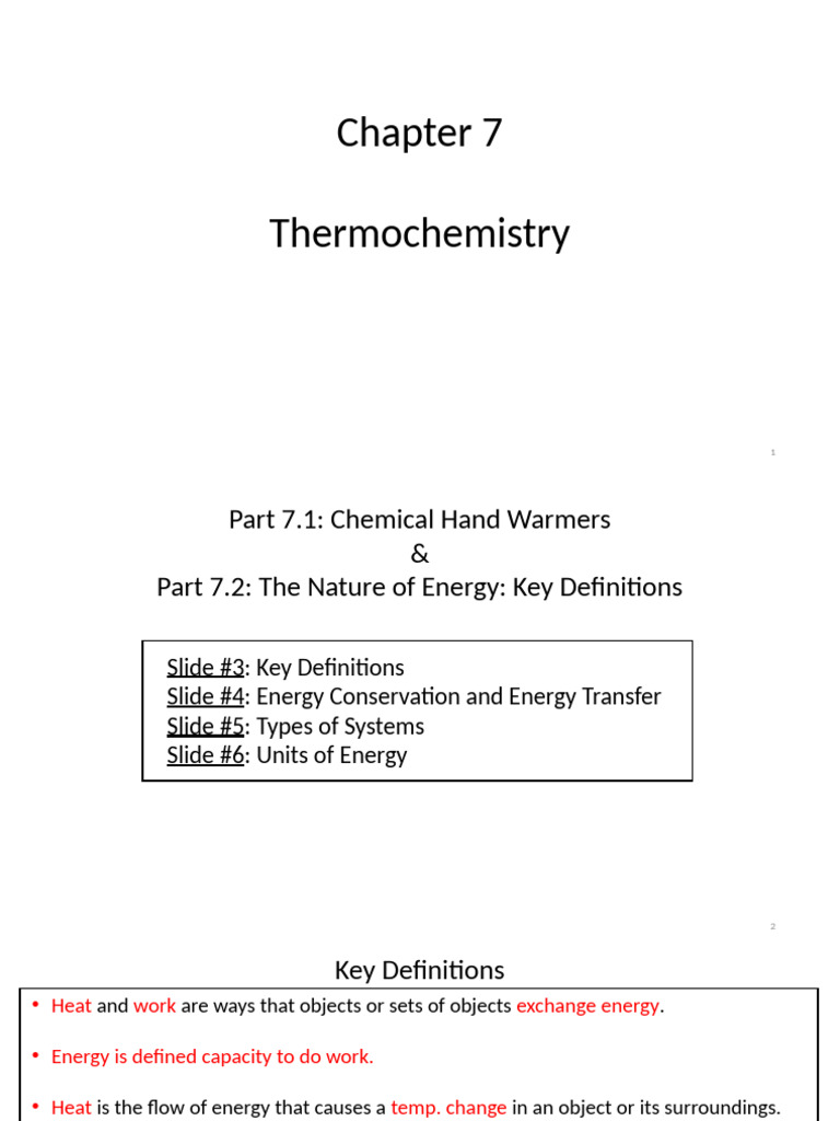 Chapter 7 - Thermochemistry | PDF | Heat | Calorie