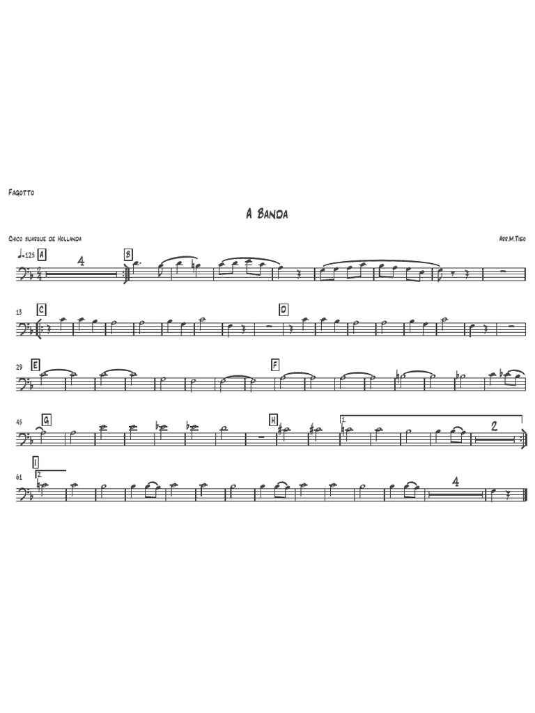 A Banda Banda-Letturino - Fagotto | PDF