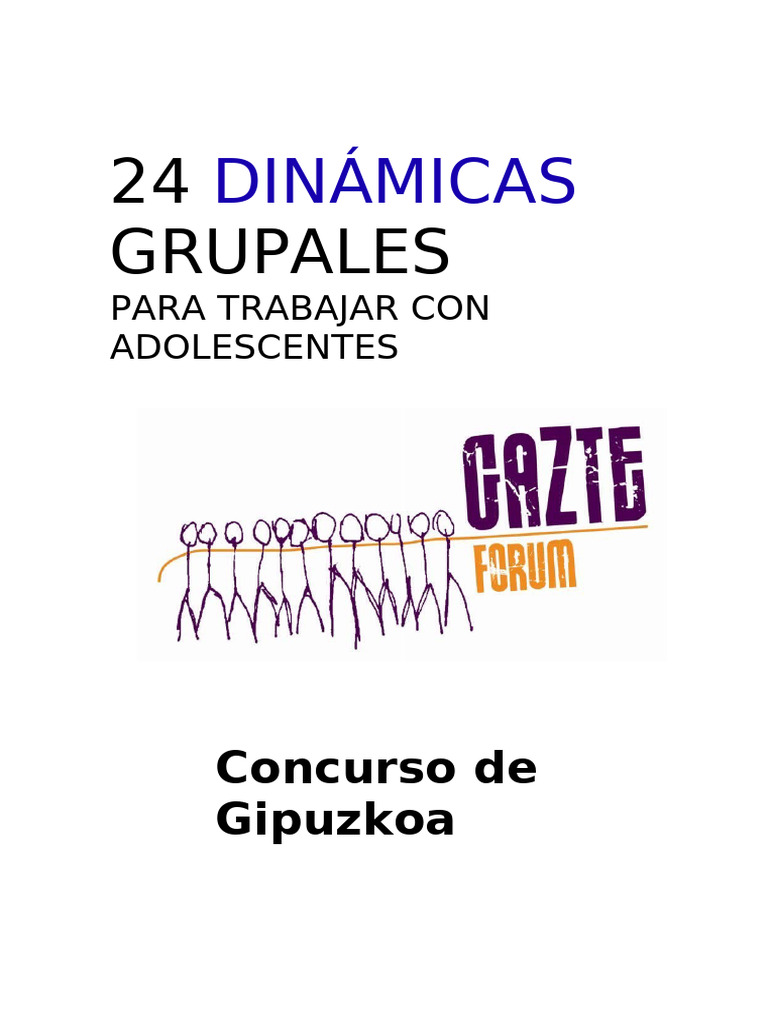 Dinámicas Grupales para Adolescentes | PDF | Comunicación | Aprendizaje