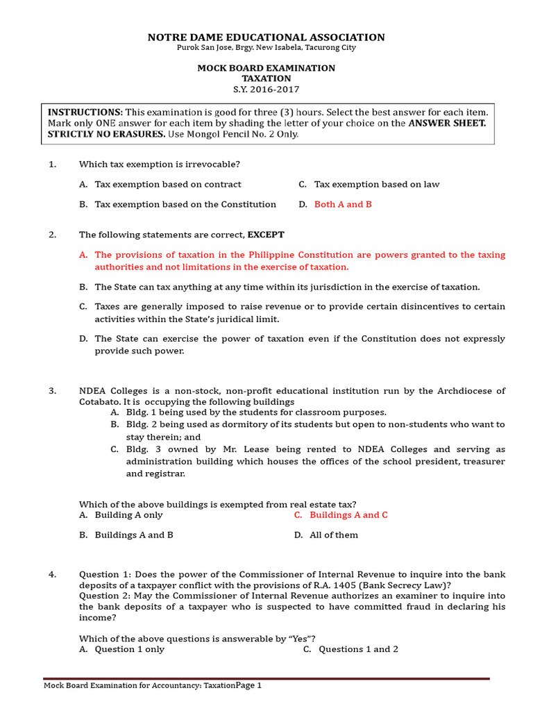 MBE_TAX (NDEA, 2016-2017) | PDF | Taxes | Value Added Tax
