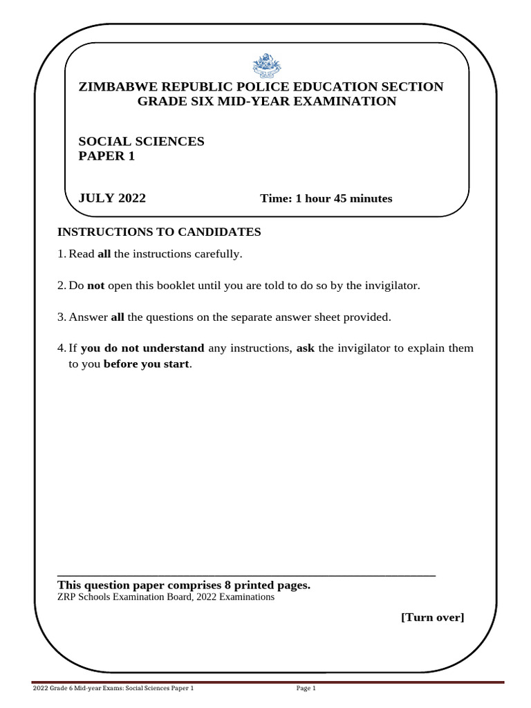 Grade 6 Social Science Paper 1 - For Merge | PDF | Jesus | Abrahamic ...