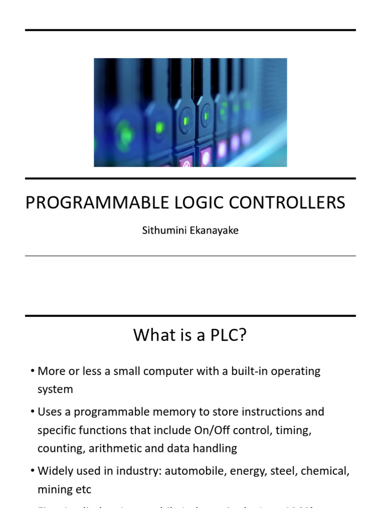 Understanding Programmable Logic Controllers | PDF | Programmable Logic Controller | Input/Output