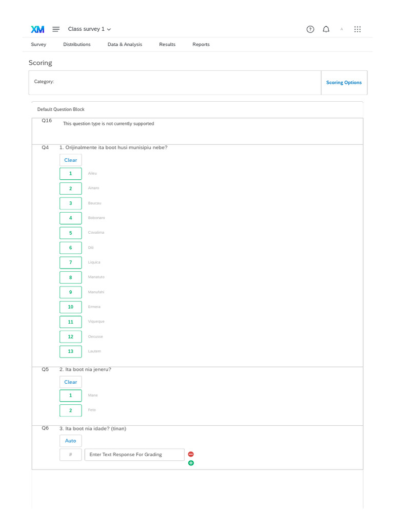Codebook_class survey | PDF