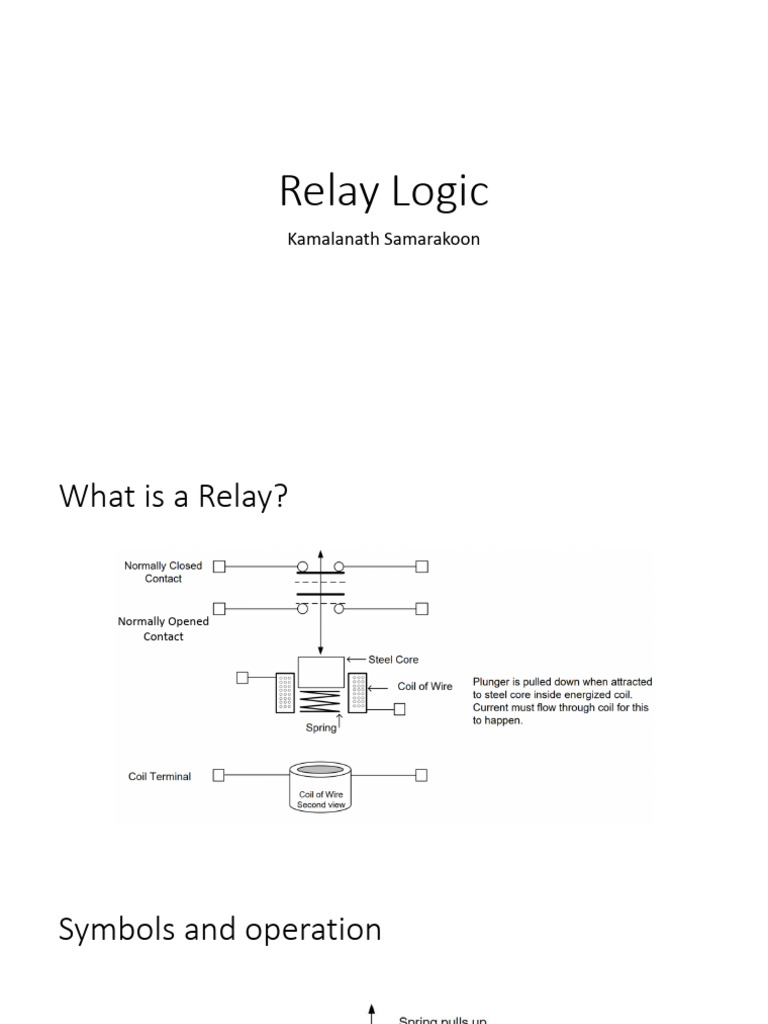 Relay Logic Control System Design | PDF