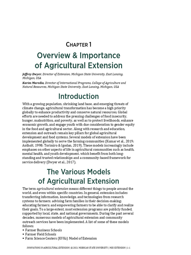 Ch01 Dwyer Maredia Overview Importance 2021-01-13aa | PDF | Agriculture ...