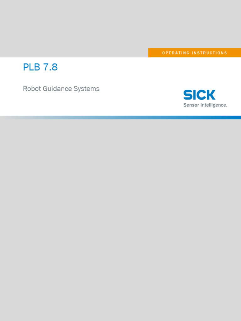Operating Instructions PLB 7.8 Robot Guidance Systems en Im0113083 ...