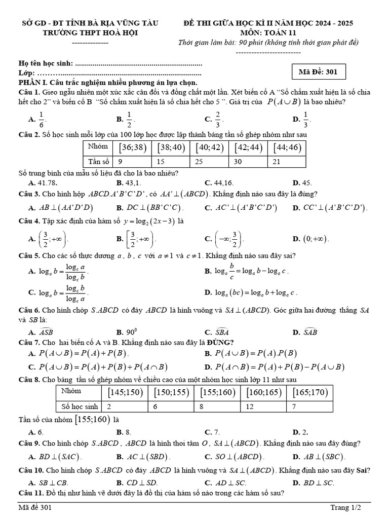 de-giua-hoc-ki-2-toan-11-nam-2024-2025-truong-thpt-hoa-hoi-br-vt | PDF