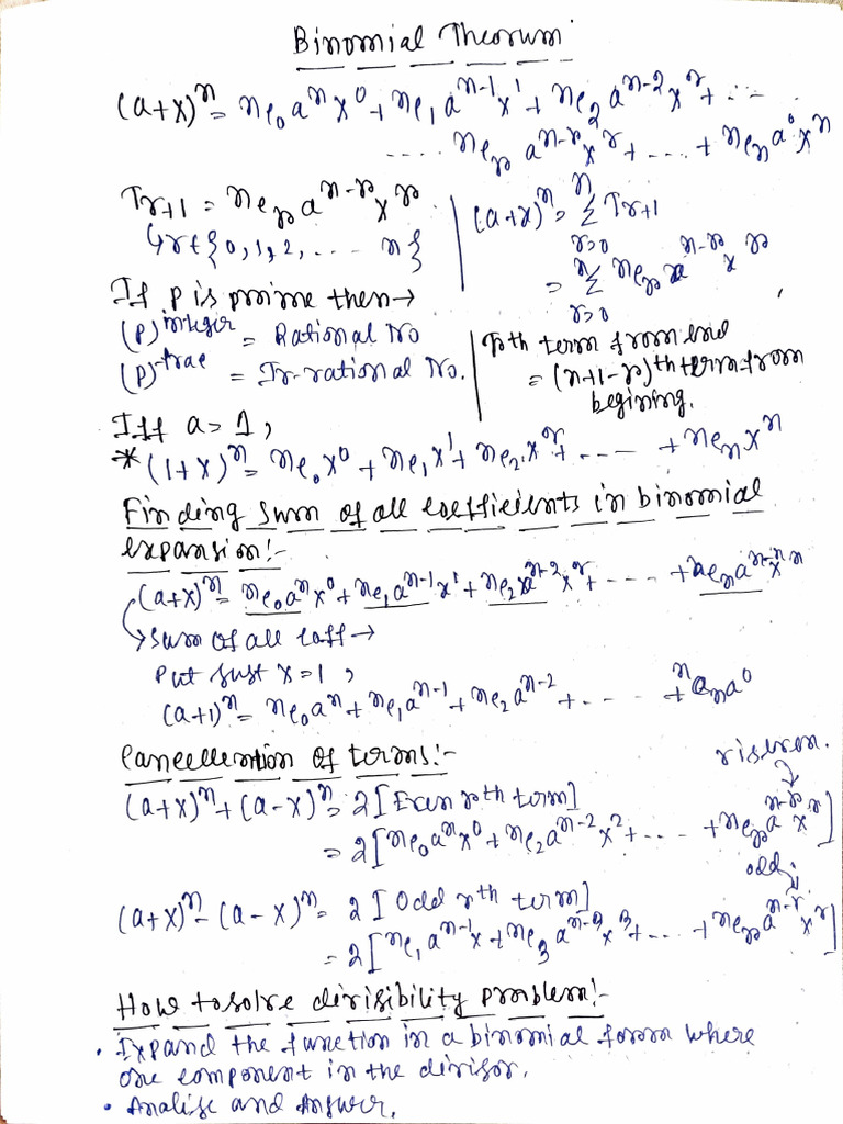 Binomial Theorem | PDF