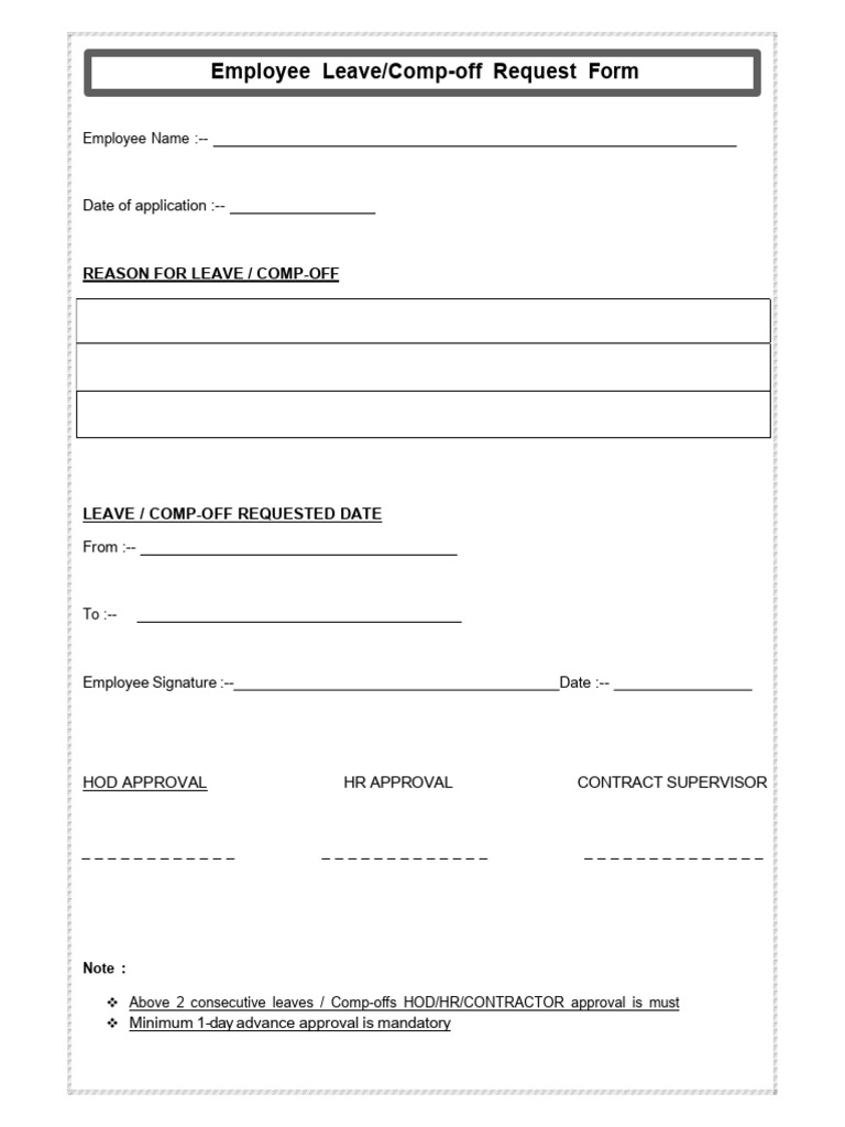 employee leave request form | PDF