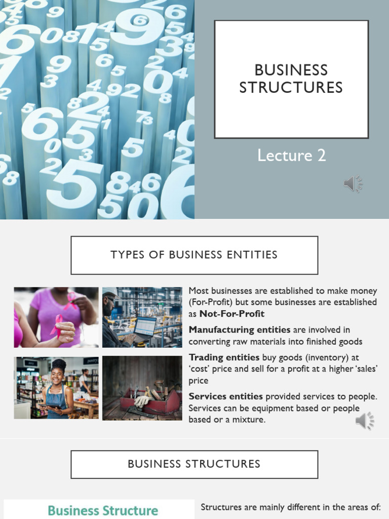 Lecture 2 - Business Structures | PDF | Partnership | Sole Proprietorship