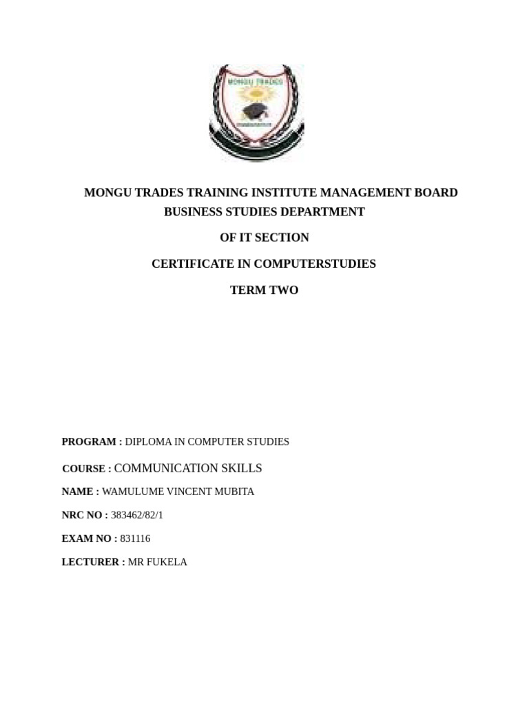 Communication Skills Assignment | PDF | Communication | Accuracy And ...