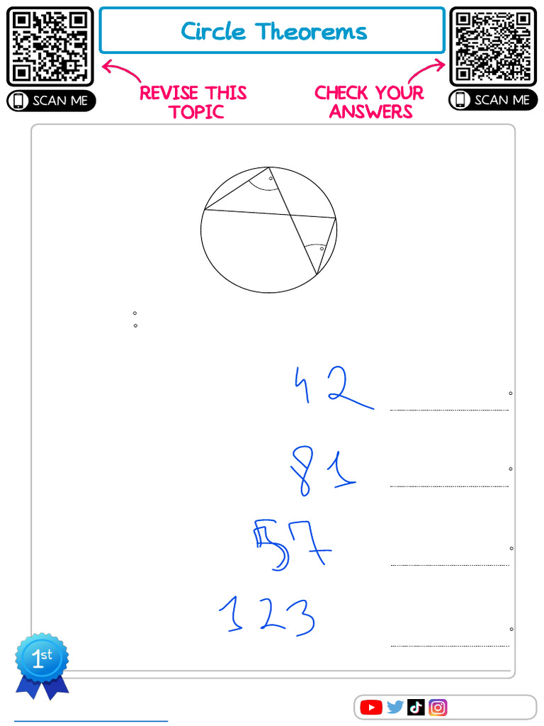 Circle Theorems Edexcel | PDF | Circle | Angle